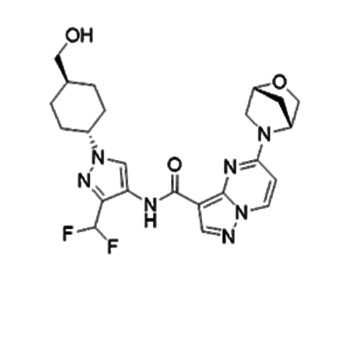 5-((1R,4R)-2-氧杂-5-氮杂双环[2.2.1]庚烷-5-基)-N-(3-(二氟甲基)-1-((1R,4R)-4-(羟甲基)环己基)-1H-吡唑-4-基)吡唑并[1,5-a]嘧啶-3 ...